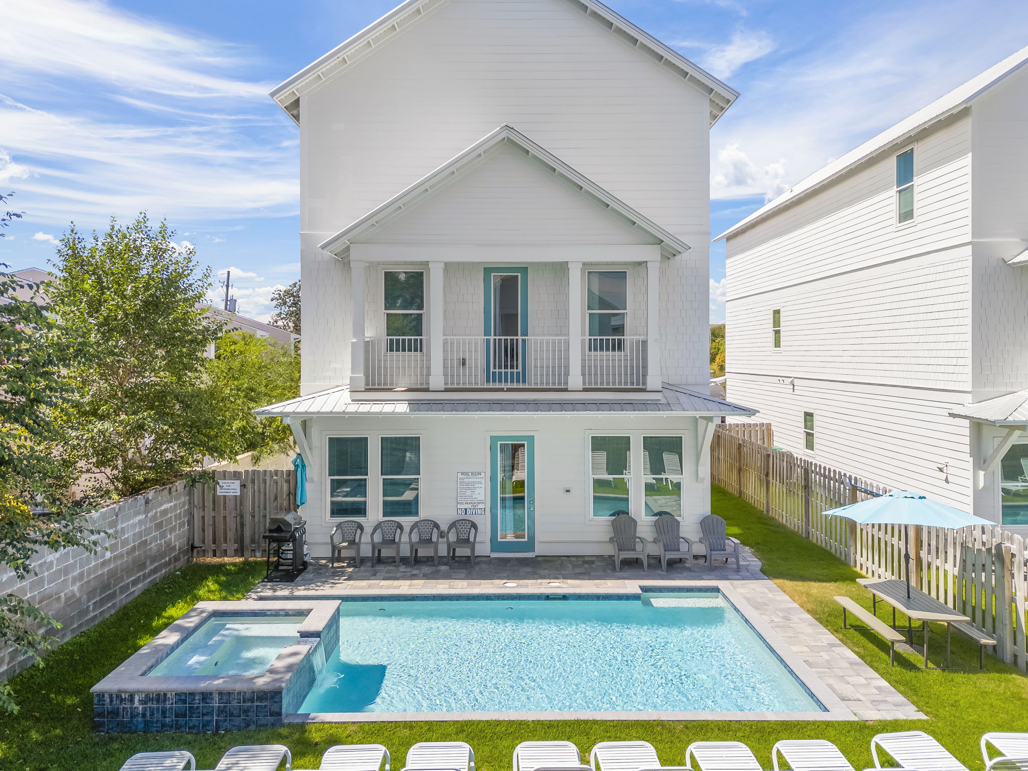 Heated Pool And Cascading Waterfall - Luxurious Coastal Retreat - Florida Panhandle, FL